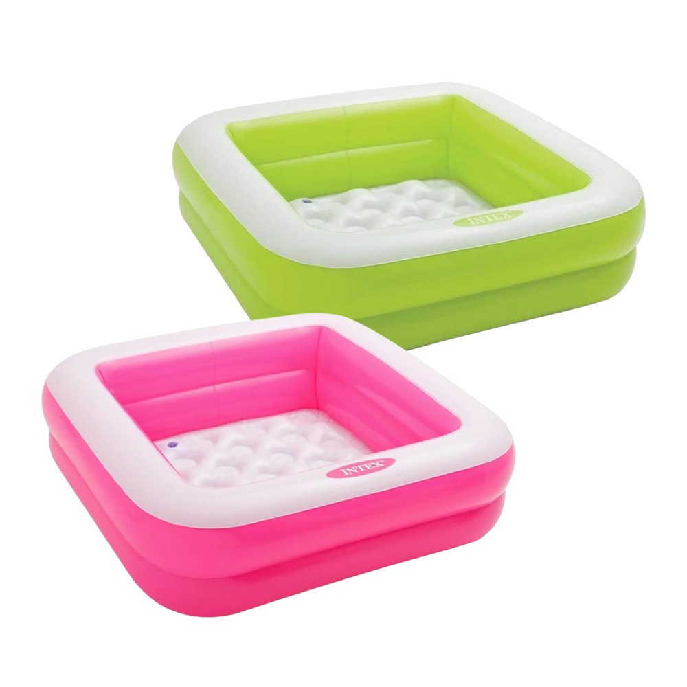 Intex Square Inflatable Swimming Pool for Kids Fun Outdoor Water Fun ...