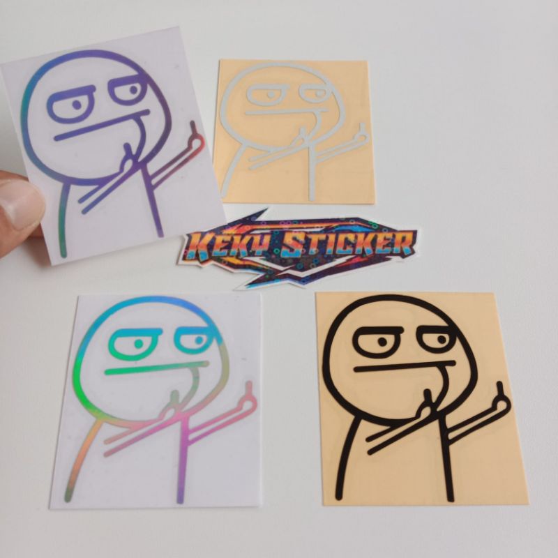 Sticker MIDDLE FINGER FUCEK CARTOON PUCEK CUTE LEPTOP MOTORCYCLE CAR HP ...