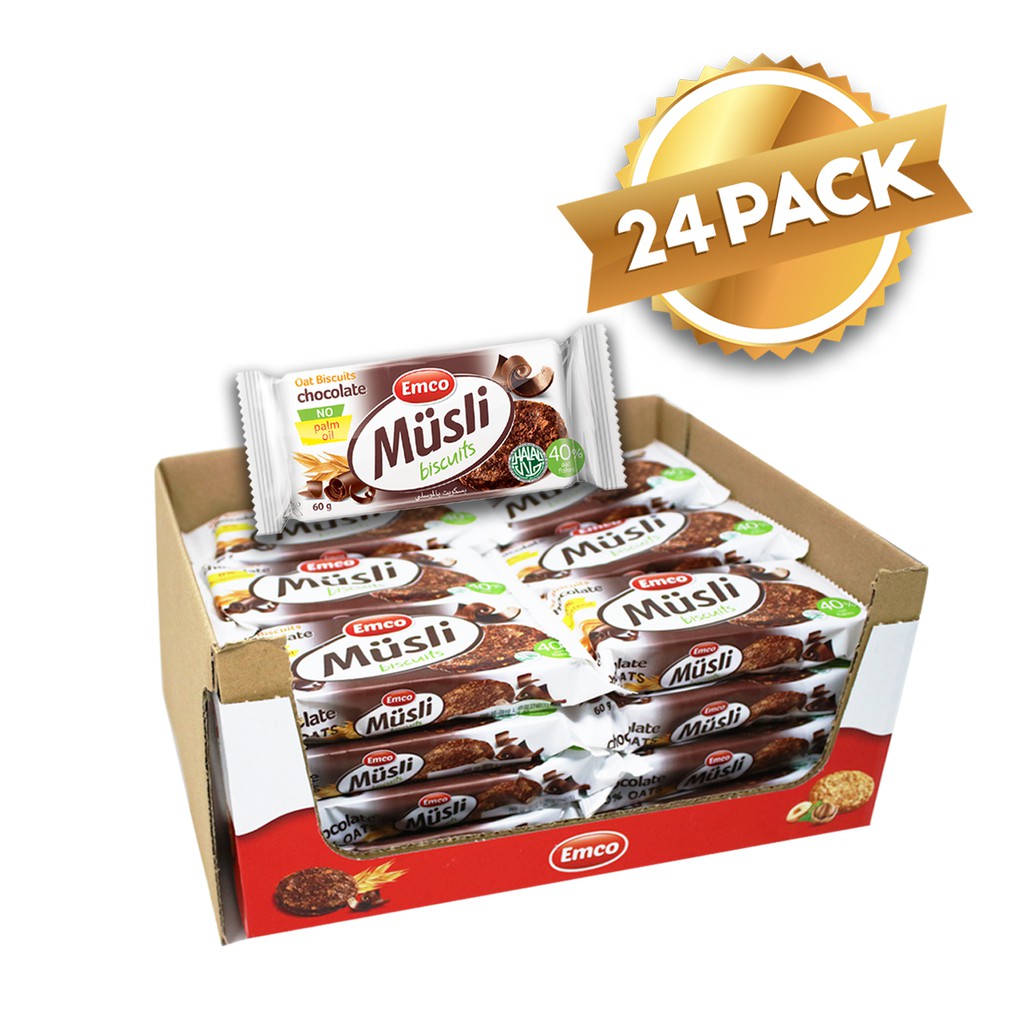 Musli Oat Biscuits Chocolate 60g (24 packs) | Shopee Philippines