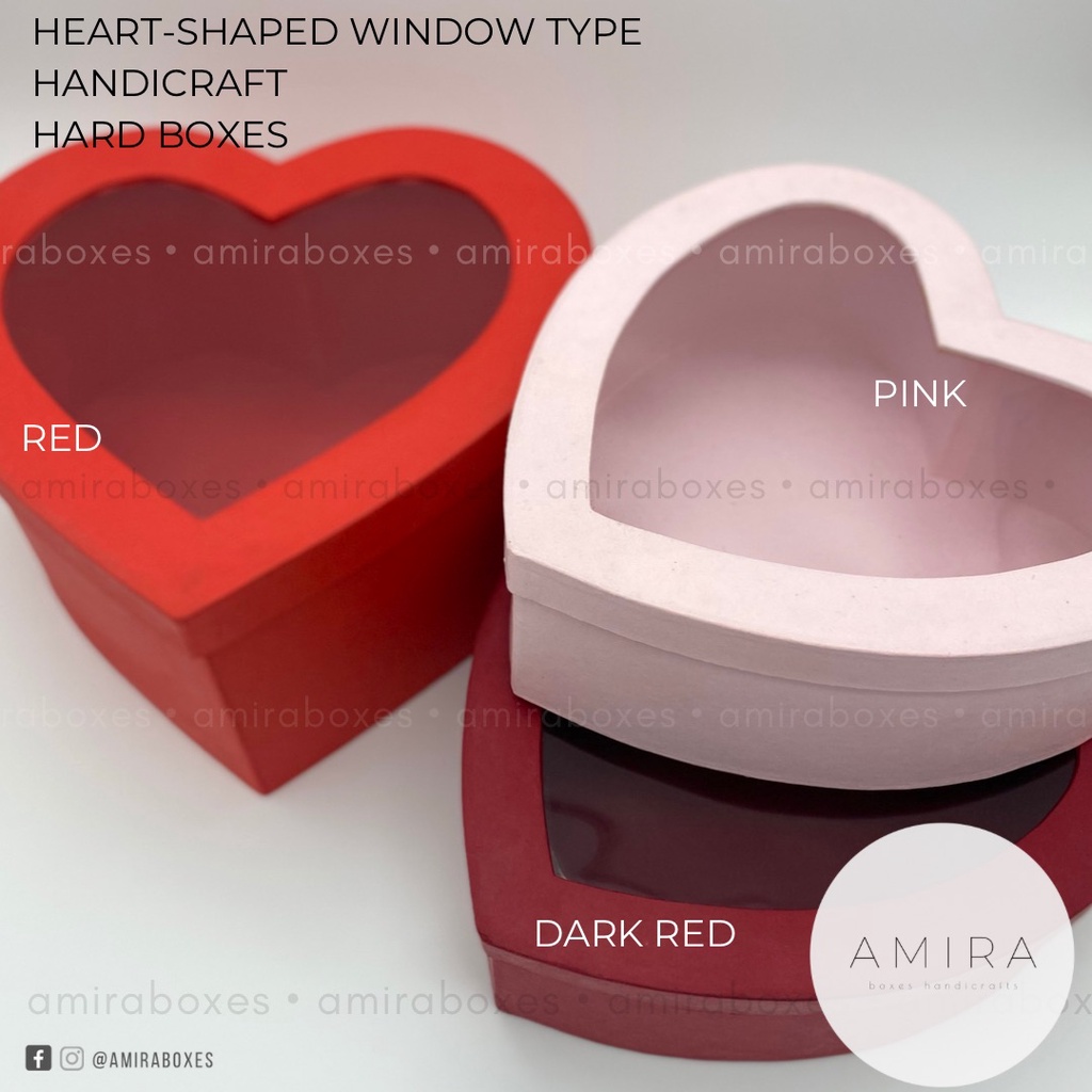 heart-shaped window-type handcrafted hard boxes | Shopee Philippines