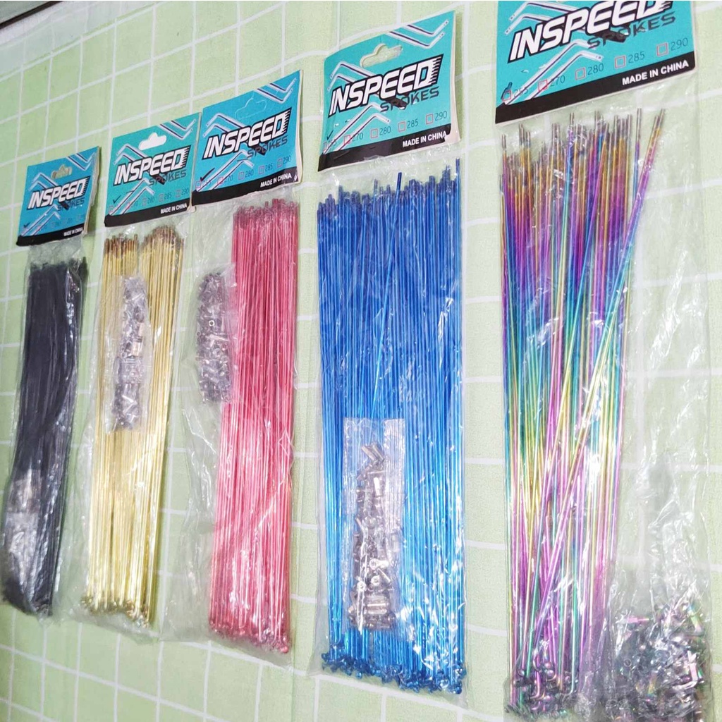 INSPEED Bicycle Stainless Spokes Rayos 26, 27.5, 29, 700c Bike Non ...