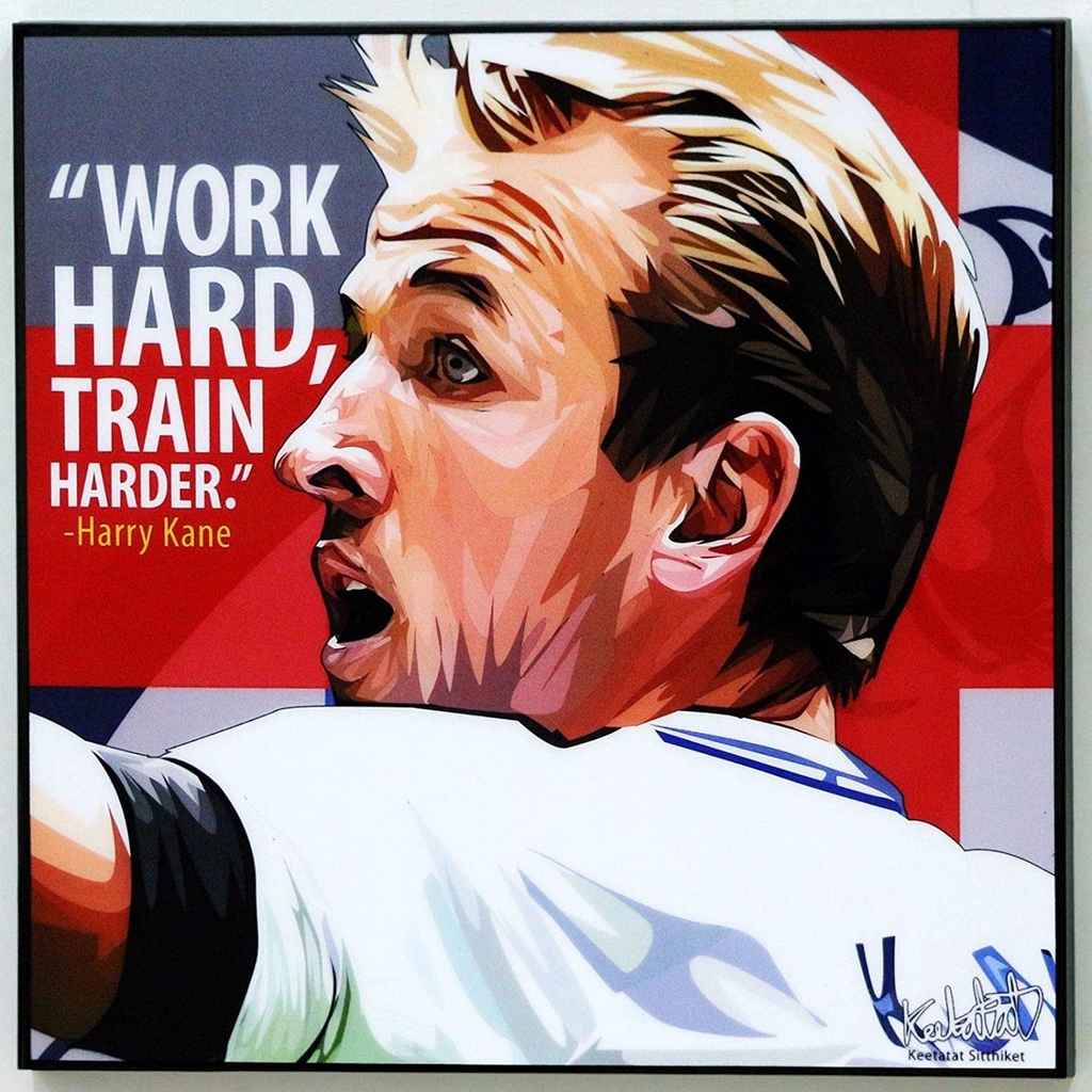 Harry Kane Tottenham Hotspur Poster Motivational Quotes Wall Decals ...