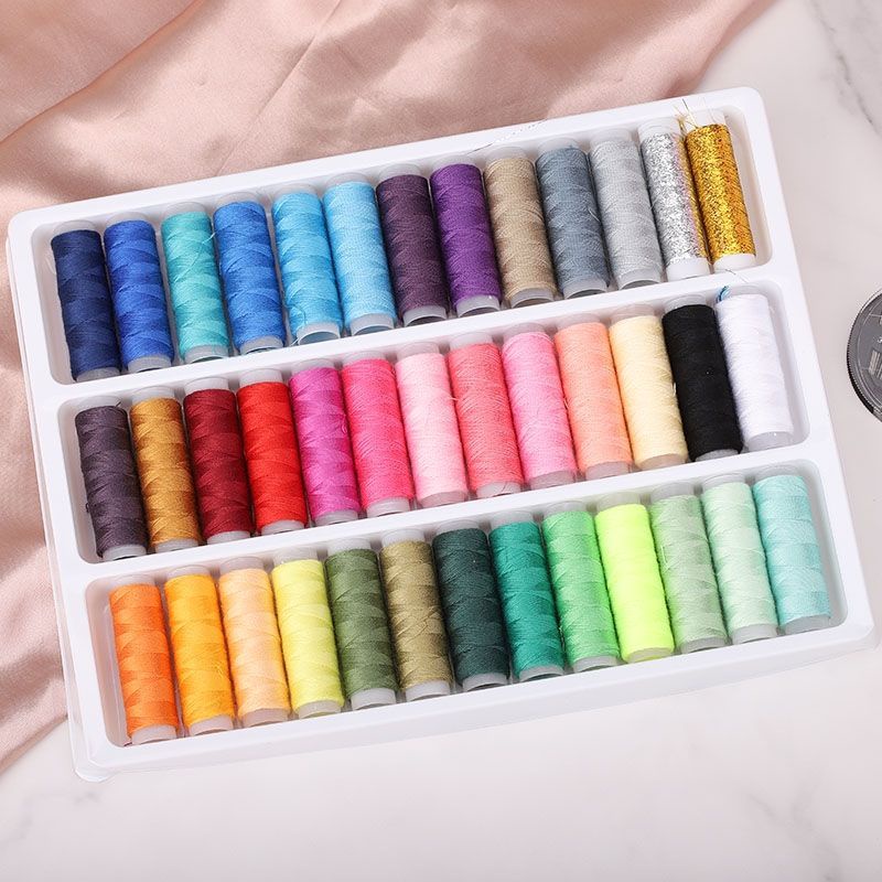 MEDAL SINULID sewing thread MULTICOLORS WHITE BLACK SPUN POLYESTER ...