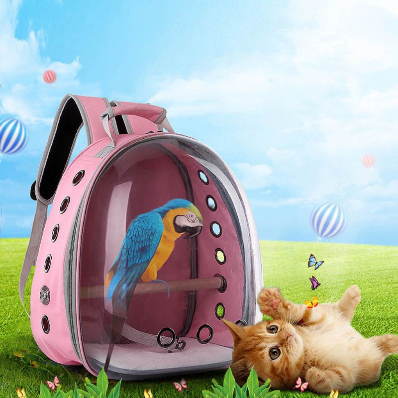 BLA Pet Parrot Carrier Bird Travel Bag Space Capsule Transparent ...