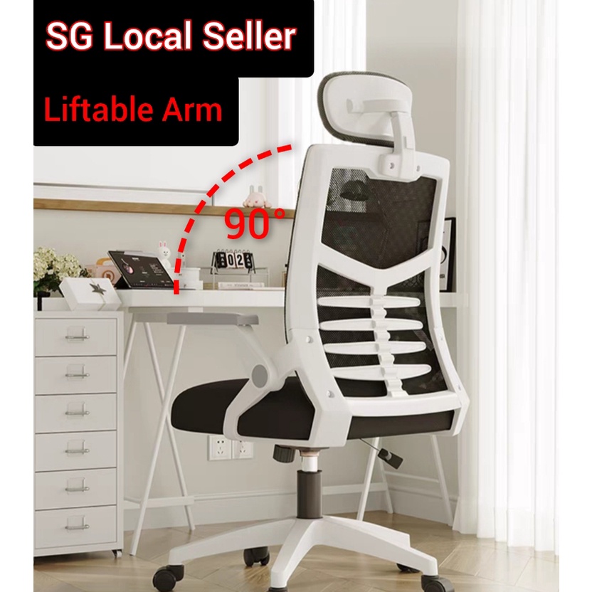 SG READY STOCK - High Back Ergonomic Mesh Chair SGS Certified lumbar ...