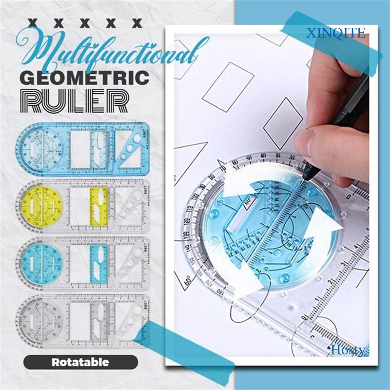 XINQITE Multifunctional Geometric Ruler Multifunction Ruler Drawing ...