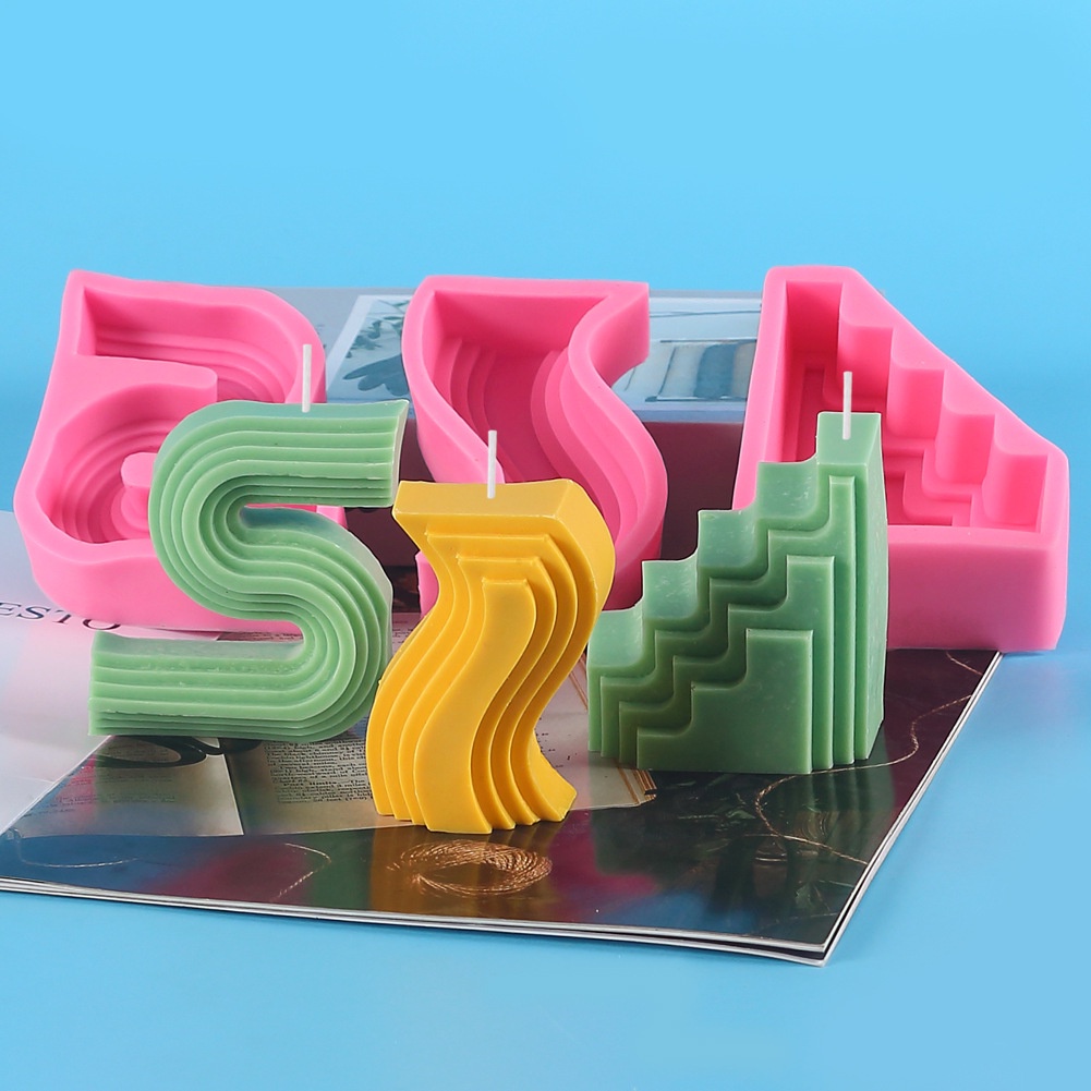 Creative irregular geometric shape silicone mold aromatherapy candle ...