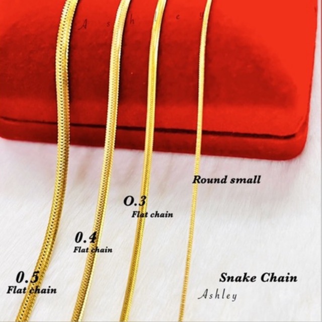 Stainless Snake Chain Gold 14inch 18inch 22inch 24inch chain anklet ...