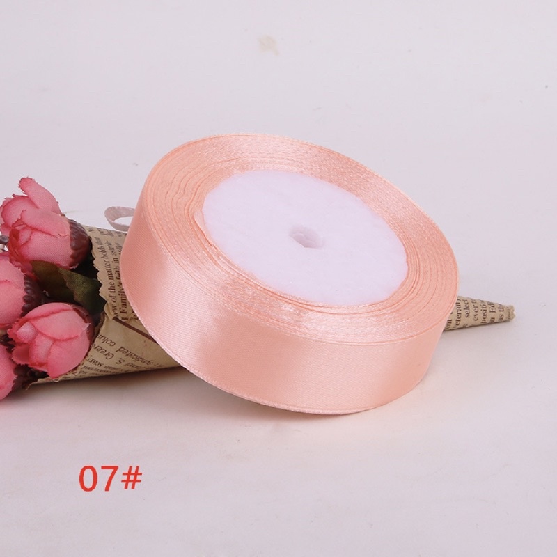 25Yards Plain Gift Wrapping Bouquet Ribbon Satin Ribbon | Shopee ...