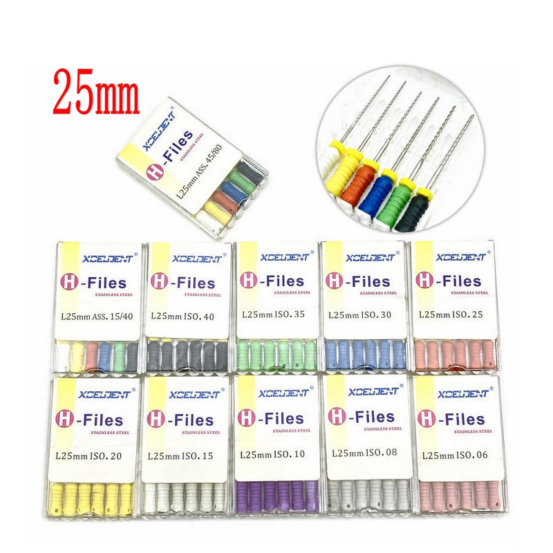 1 Box Dental Stainless Steel K-files/H-files Endodontic Root Canal Hand ...