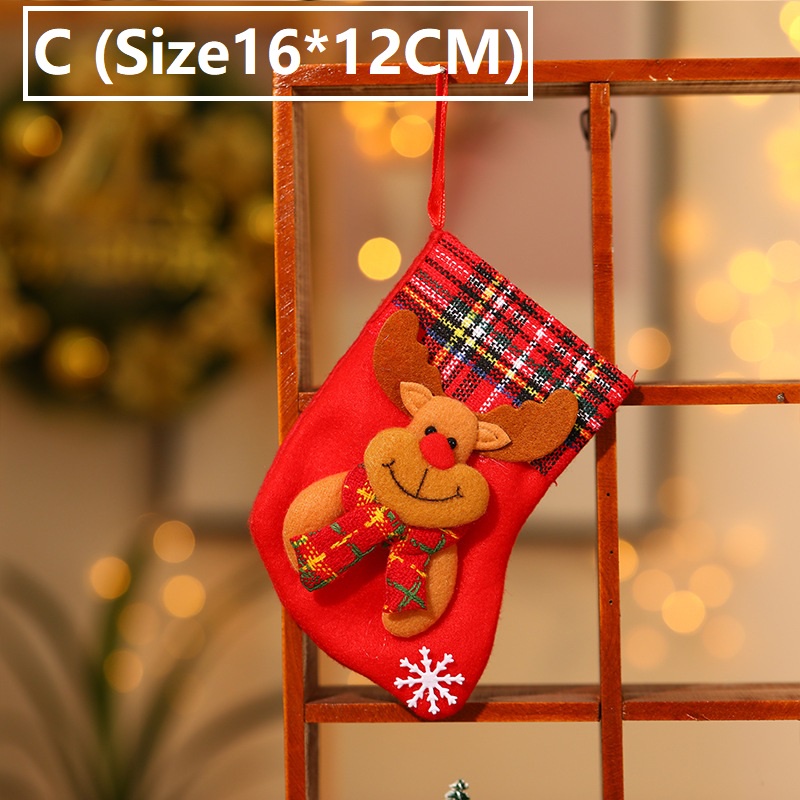 New Year Christmas Stocking Sack Xmas Gift Candy Bag Christmas ...