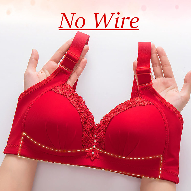 Push Up Bra Big Size Bra 36 46 Cup B C Smooth Fabric Wireless Bras With