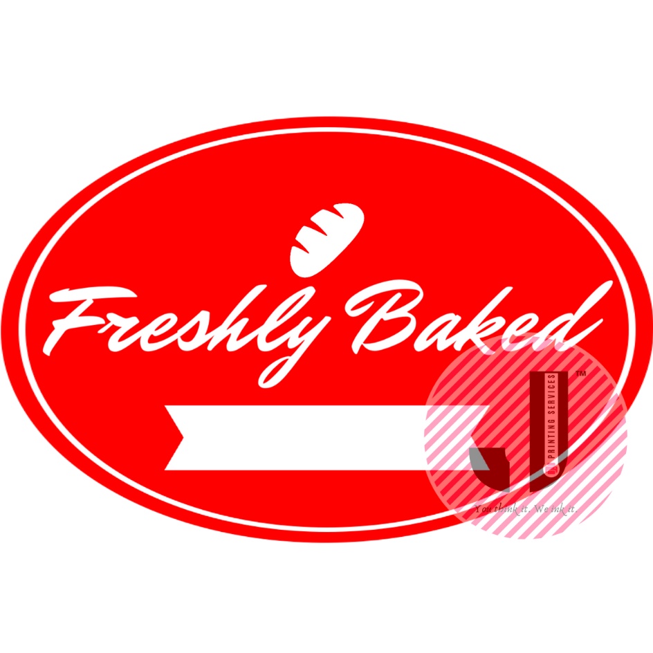 165 PCS Freshly Baked Reminder Stickers / ASSORTED COLOR OVAL FRESHLY ...