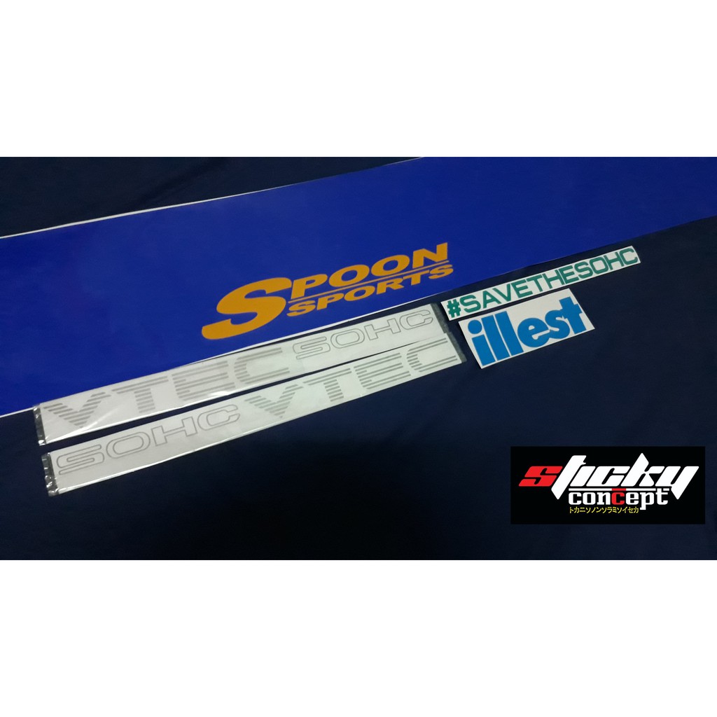 spoon windshield banner with sohc vtec decals | Shopee Philippines