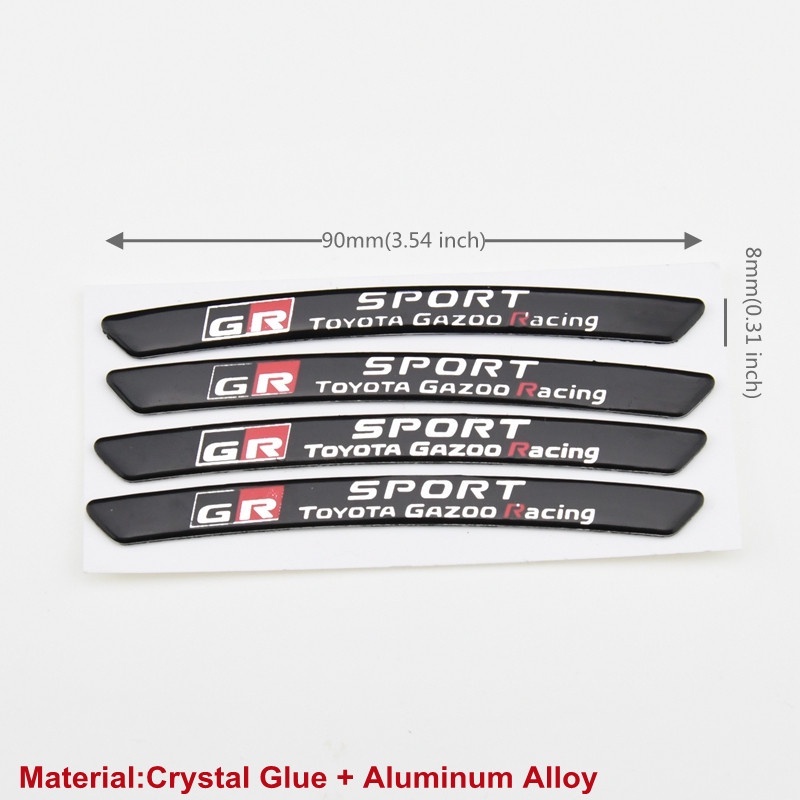 3D Car Emblem Sticker GR SPORT Front Hood Grille & Rear Trunk ...