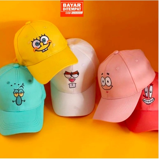 Children's Baseball Cap with Spongebob Character Embroidery Patrick's ...