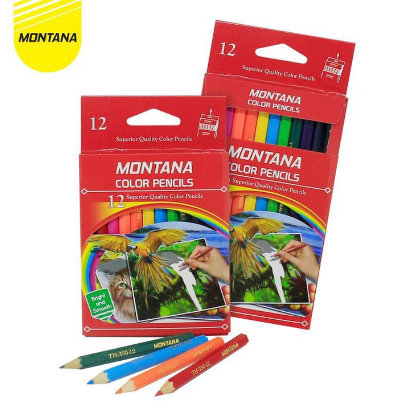 Short COLOR PENCIL CONTAINS 12 colors Montana/Davis/nano-nano | Shopee ...