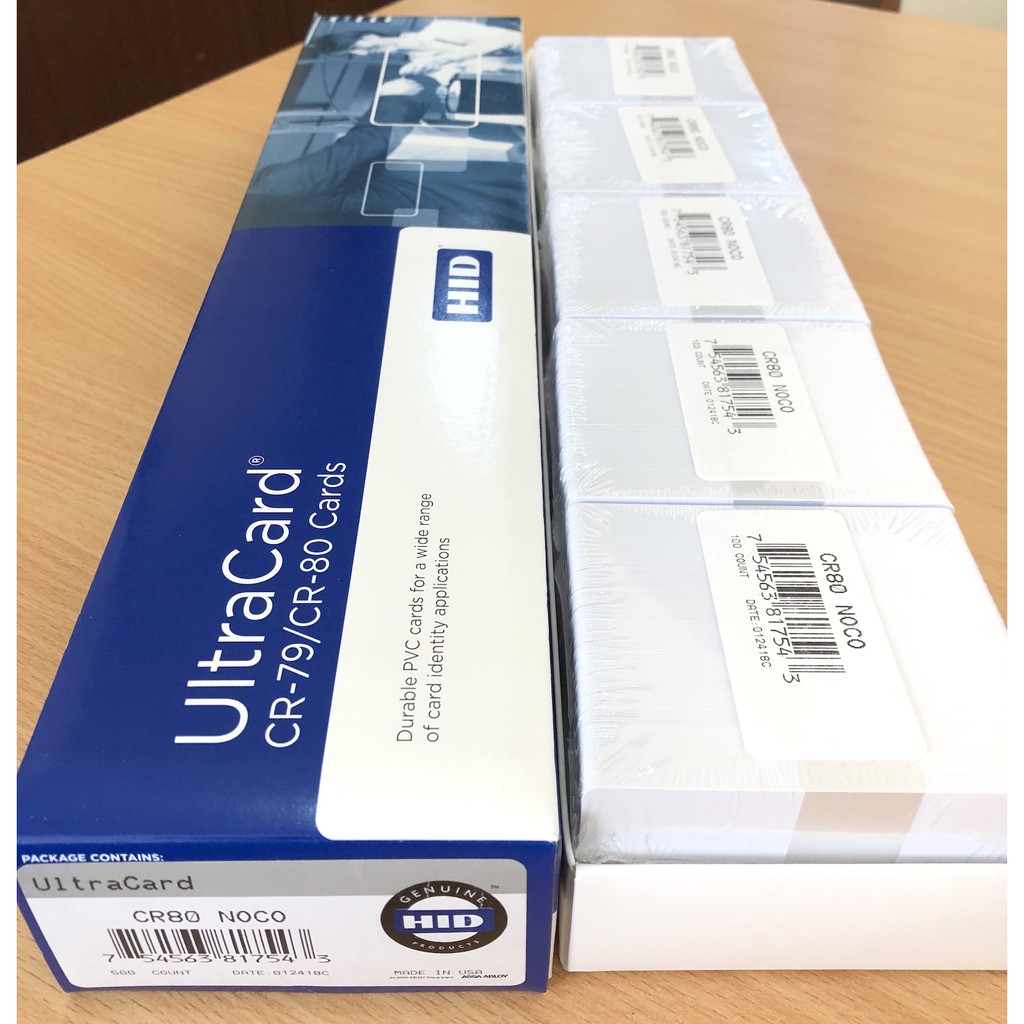 HID CR80 UltraCard PVC Plain White Plastic Cards - 30Mil, 500 Cards ...