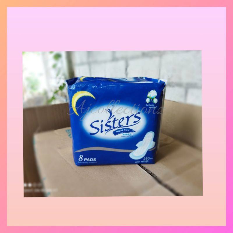 Sisters Sanitary Napkin Night Plus 8 Pads | Shopee Philippines