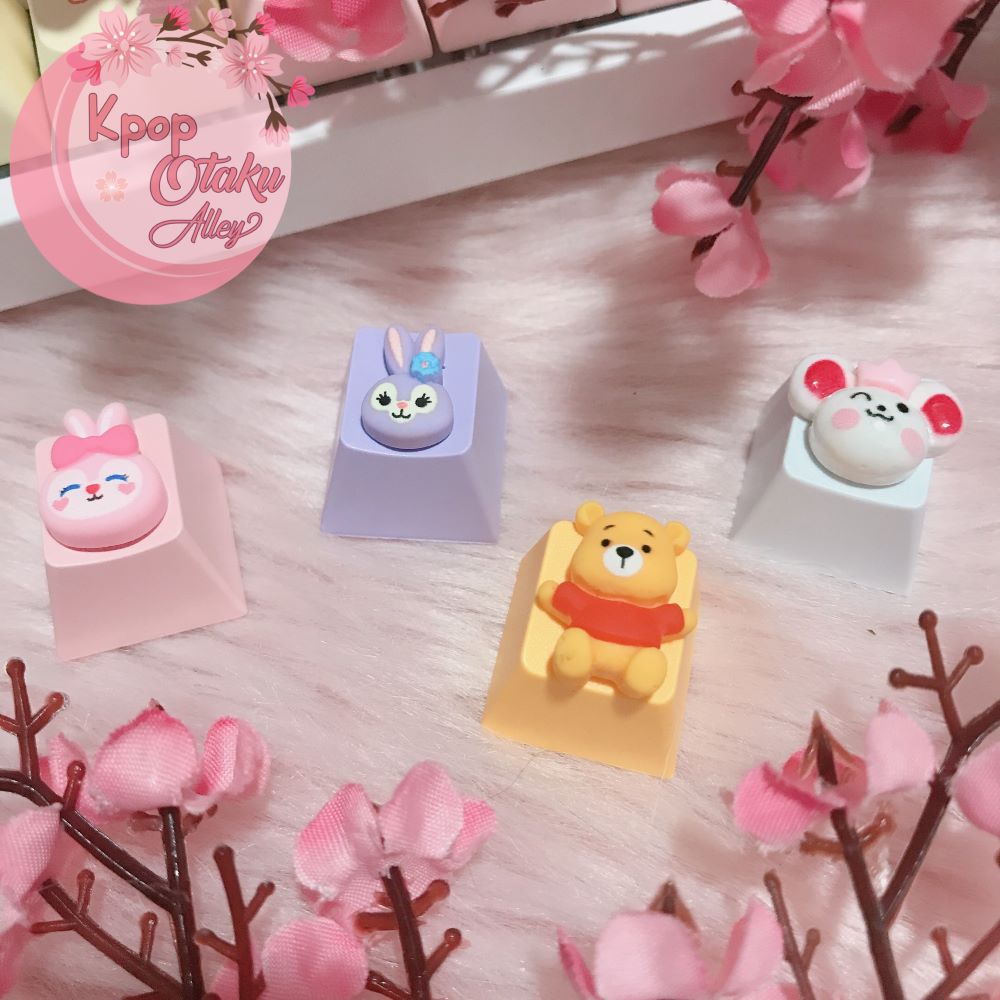 Cute Cartoon Characters Artisan Keycaps | Kpop Otaku Alley Keycaps ...