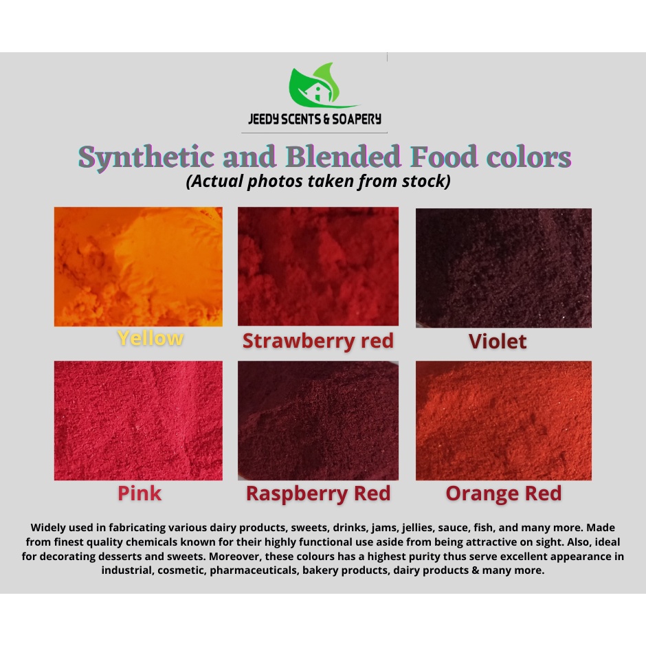Food Color - Colorant Powder for Food and Cosmetics Water Soluble (1 ...