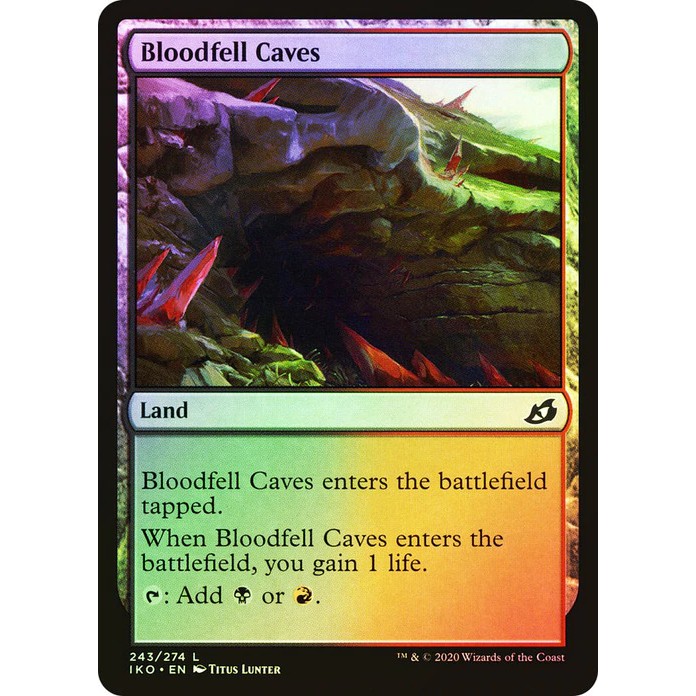 Magic the Gathering : Bloodfell Caves - IKO - MTG Non Basic Land ...