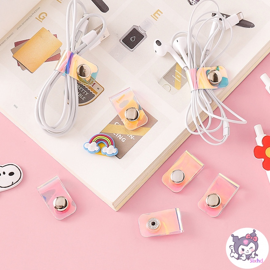 Ready Stock Laser Rainbow Charging Cable Earphone Winder for Apple ...