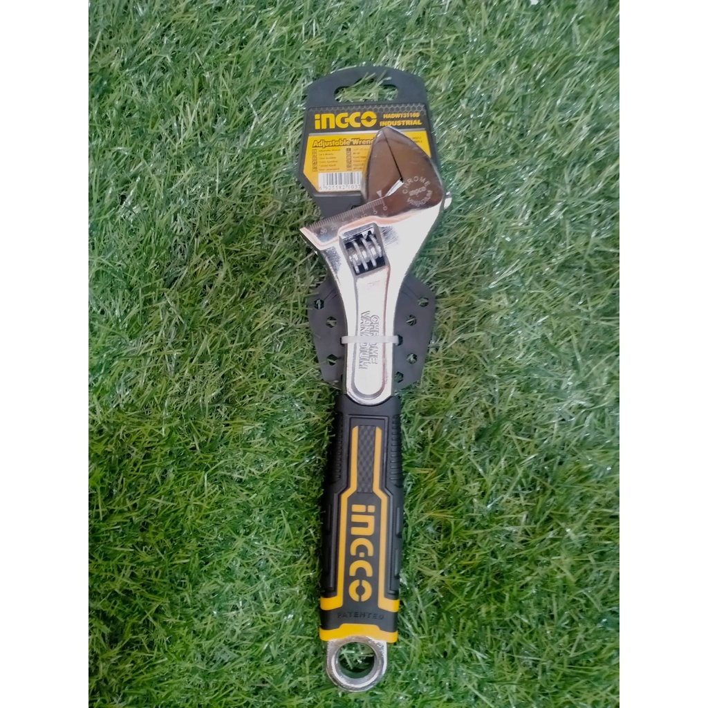 INGCO ADJUSTABLE WRENCH 10" (TWO TONED SOFT HANDLE) (HADW131108) BL-HT TRUH | Shopee Philippines