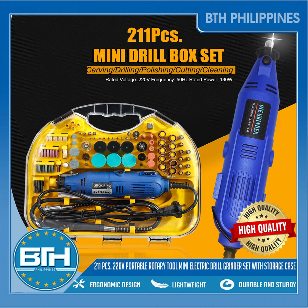 BTH 211pcs Mini Electric Drill Accessories Set Electric Mini Die ...