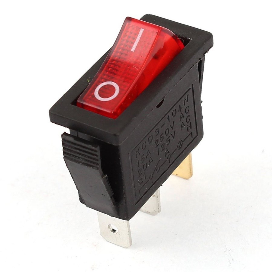 3 Pin On Off Switch + Light / Flat Rocker Switch | Shopee Philippines