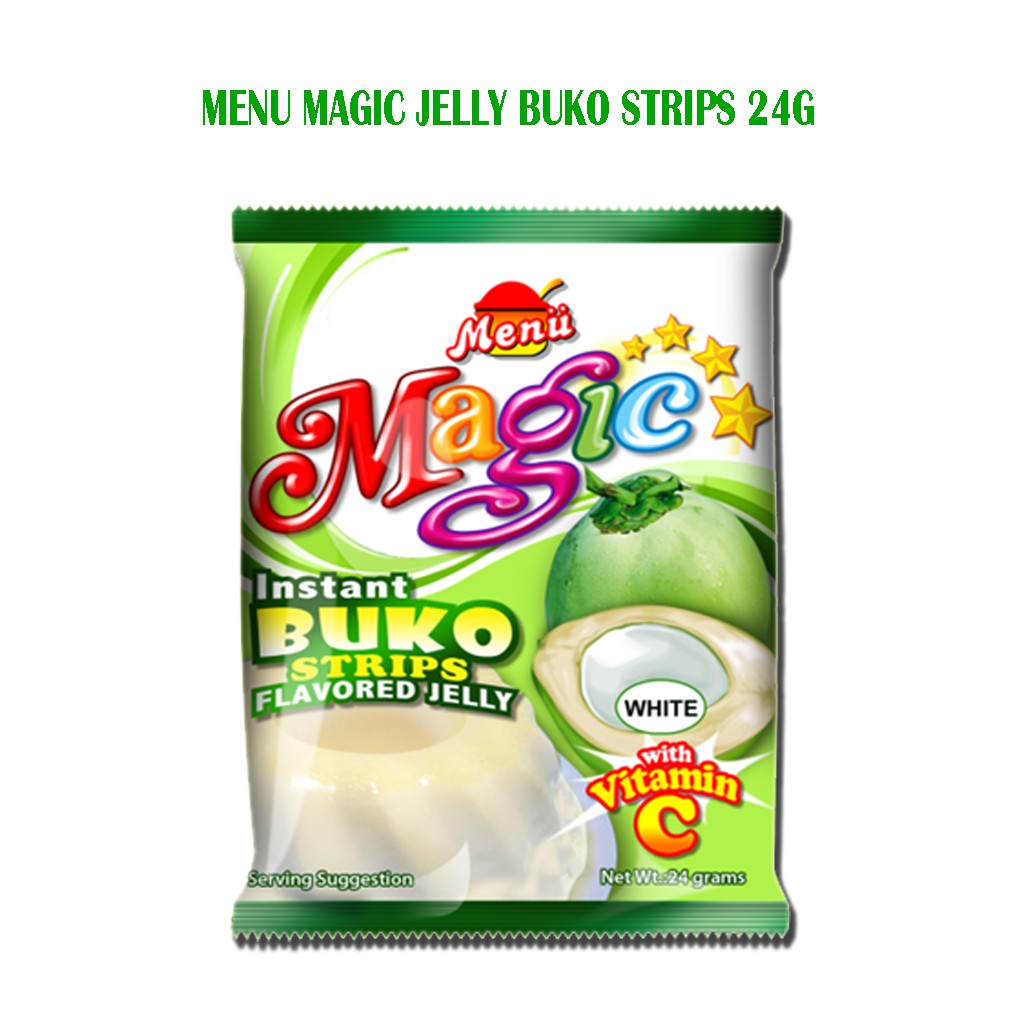 Menu Magic Jelly Buko Strips 24g x 10 Packs | Shopee Philippines