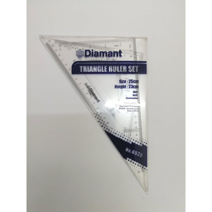 DIAMANT / DELI Triangle Ruler Set (Set of 45x45 and 30x60) | Shopee ...