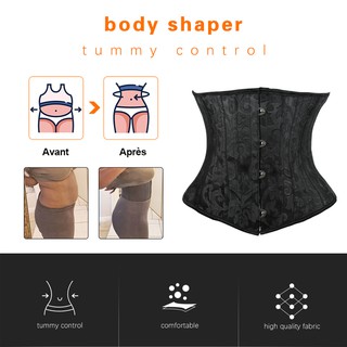 WECHERY 24 Steel Bone Waist Trainer Corset Slimming Waist Trimmer ...