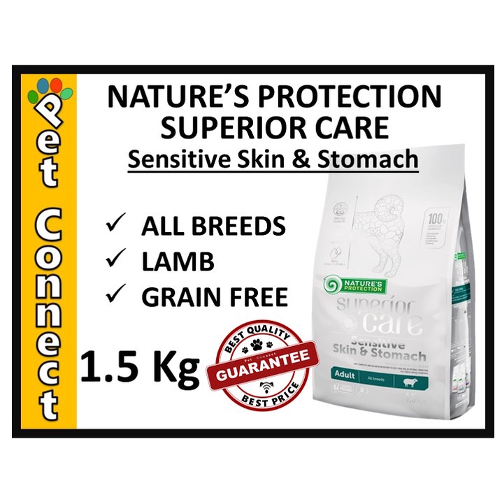 Nature's Protection Superior Care Sensitive Skin & Stomach LAMB Adult ...