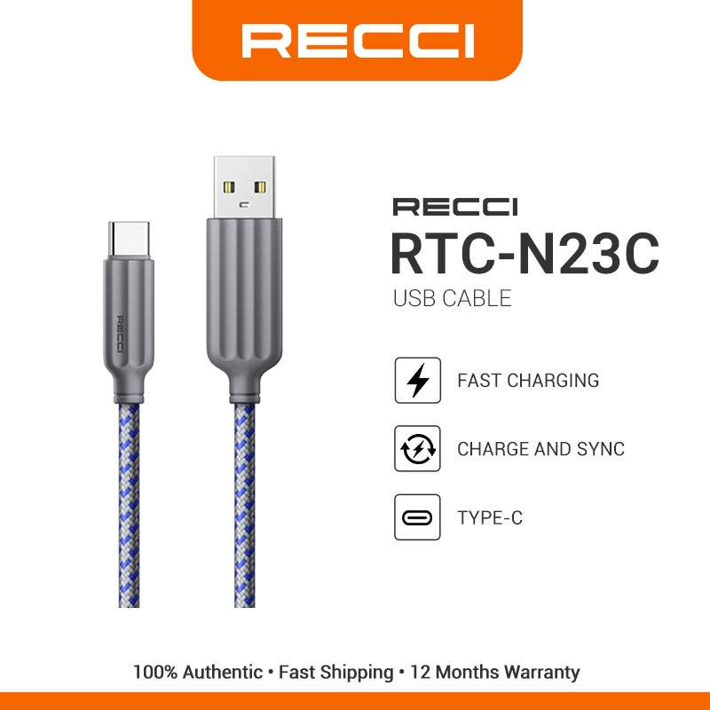 Recci RTC-N23C (Type C), RTC-N23M (Lightning), RTC-N23L (Micro), Data ...