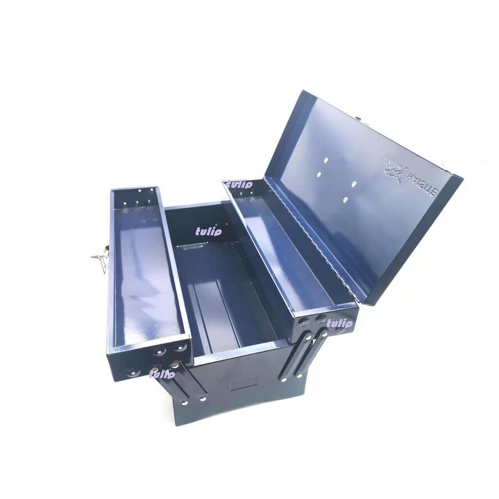 2layerRed Iron Metal Hand Toolbox Multifunction Toolbox On-Board ...