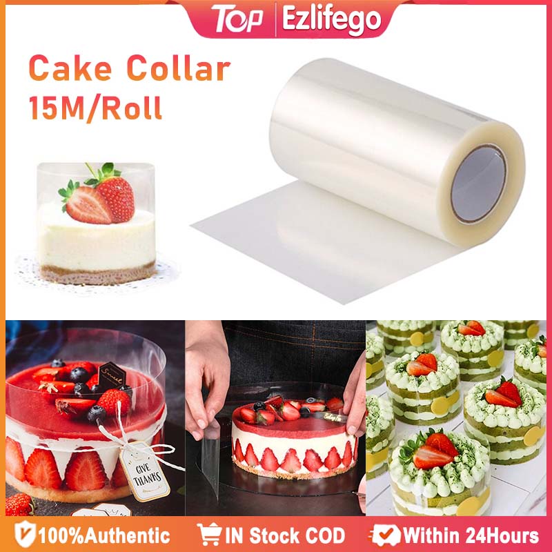 6 Inch Cake Collar acetate Transparent Cake Rolls cake acetate Mousse ...