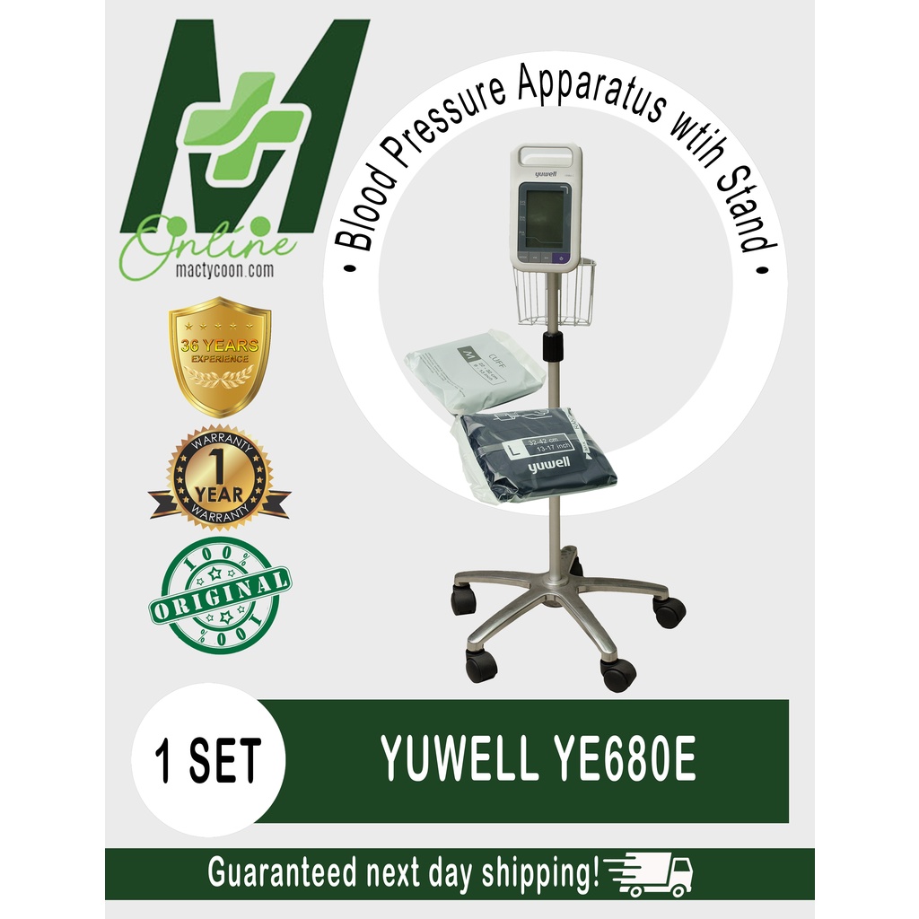 Digital Blood Pressure Monitor with Stand - Yuwell (YE680E) | Shopee Philippines