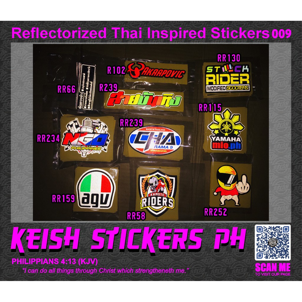 Thai Inspired Reflectorized Stickers 009 | Shopee Philippines