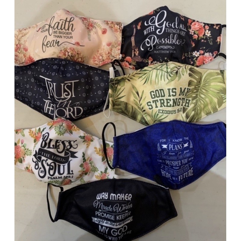 Washable Face Mask with Bible Verse | Shopee Philippines