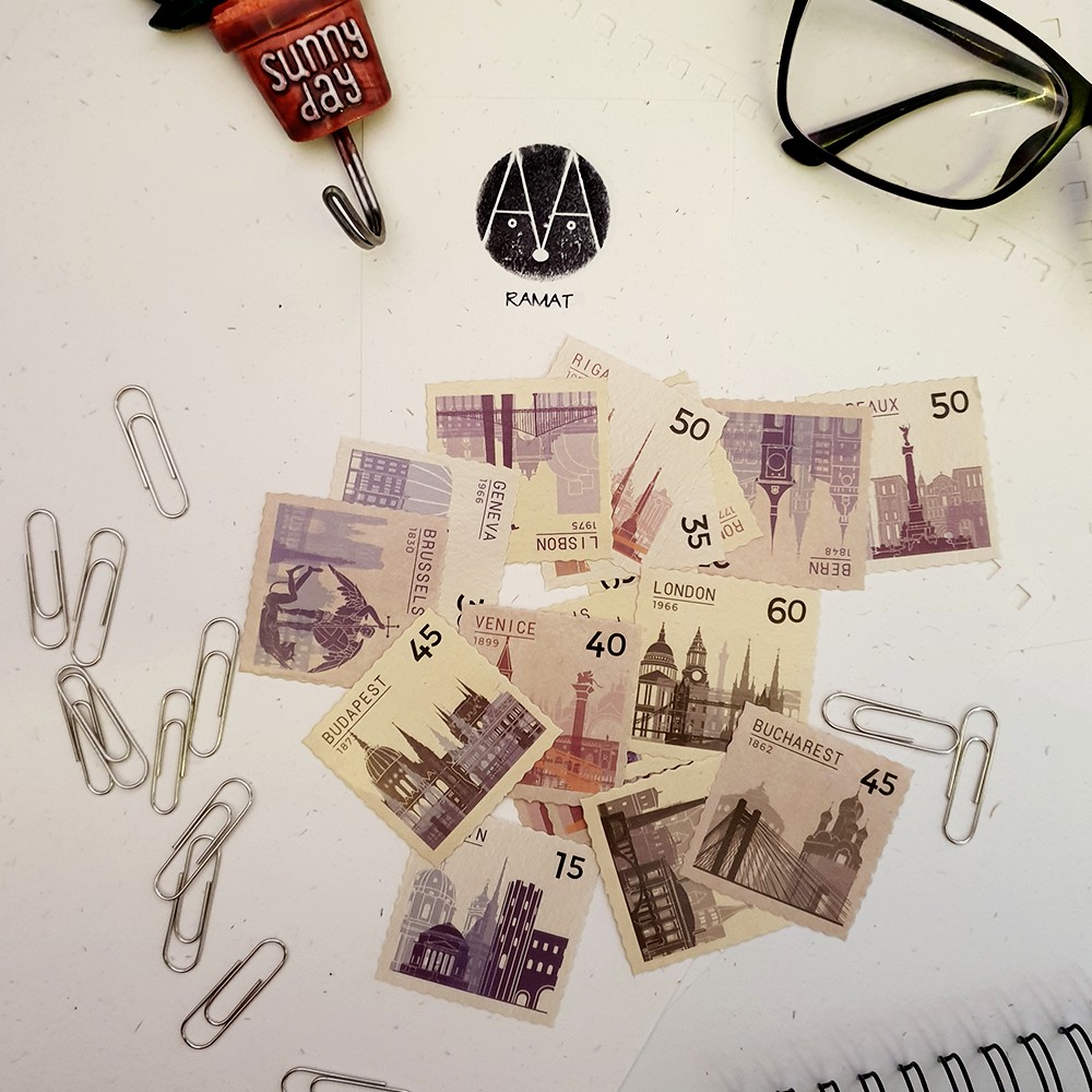 Vintage Letter Stamp Sticker Set | Shopee Philippines