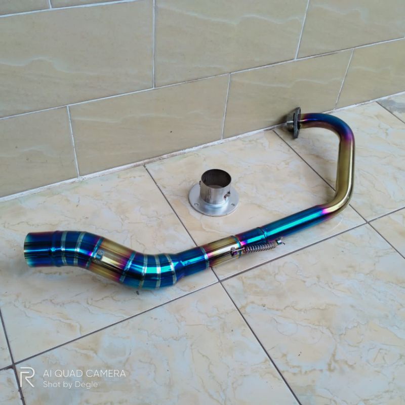 Neck Pipe/Exhaust Neck Pipe+BLOUGOLD Adapter For VIXION CB150R SONIC ...