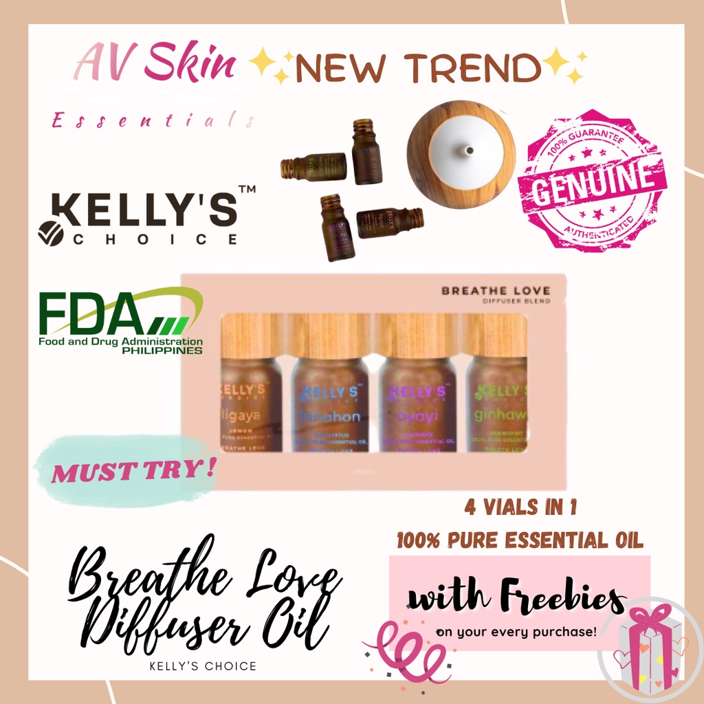 (COD) Kelly's Choice Breathe Love 4 in 1 Diffuser Oil 100% Pure ...