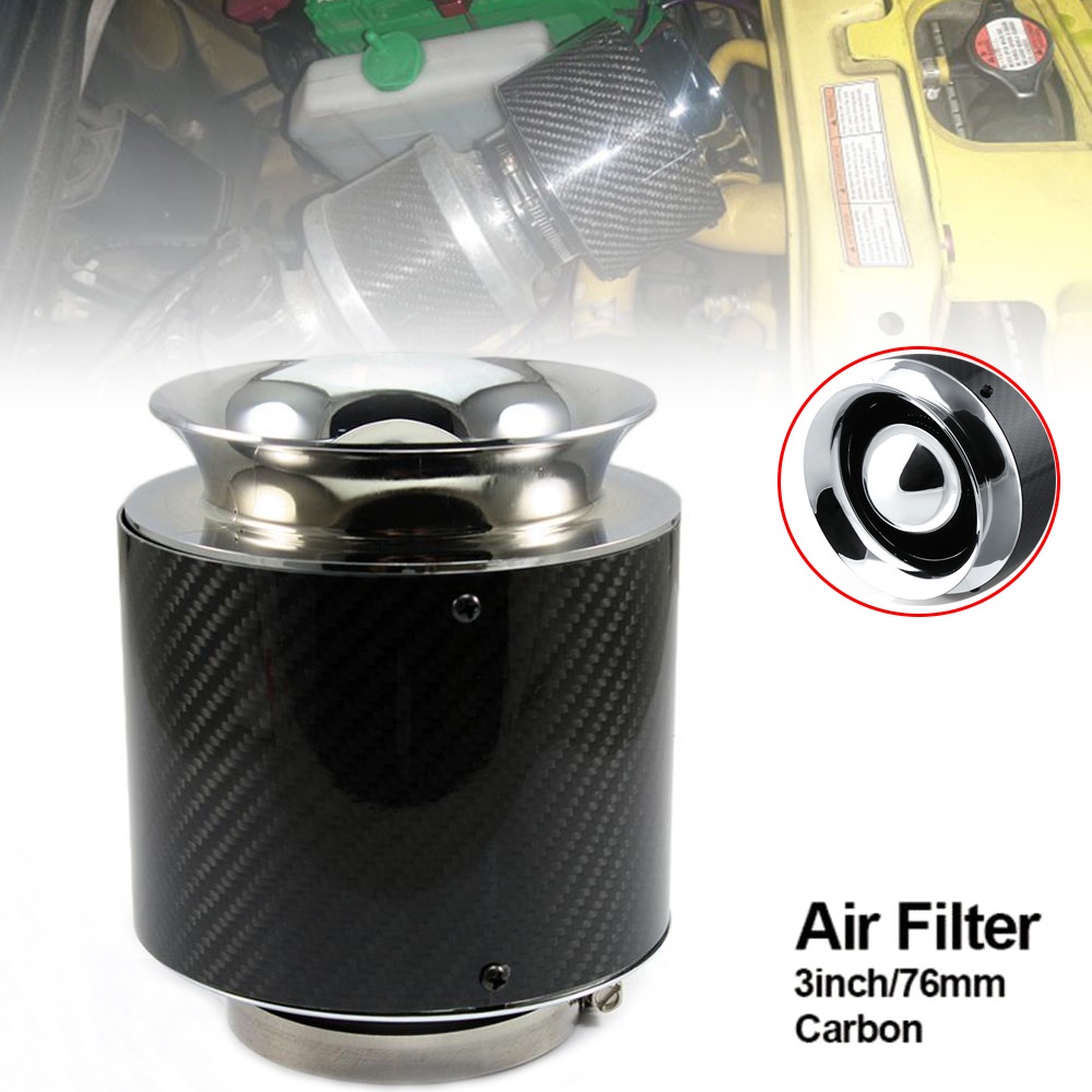 Universal 3Inch / 76mm Air Filter Supercharger Hood Air Intake Kit High ...