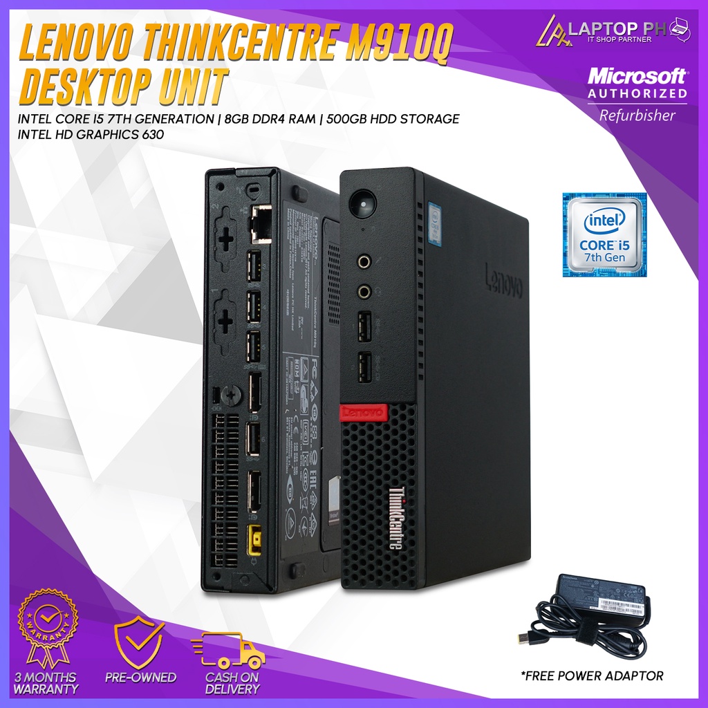 Lenovo ThinkCentre M910 / M910Q Tiny Desktop PC System Unit Intel Core ...