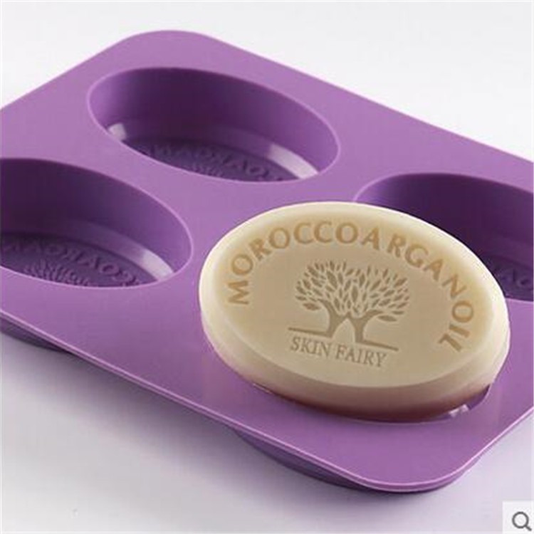 4 Cavity oval Happy Tree Life Tree Silicone Soap Mold Handmade Soap ...