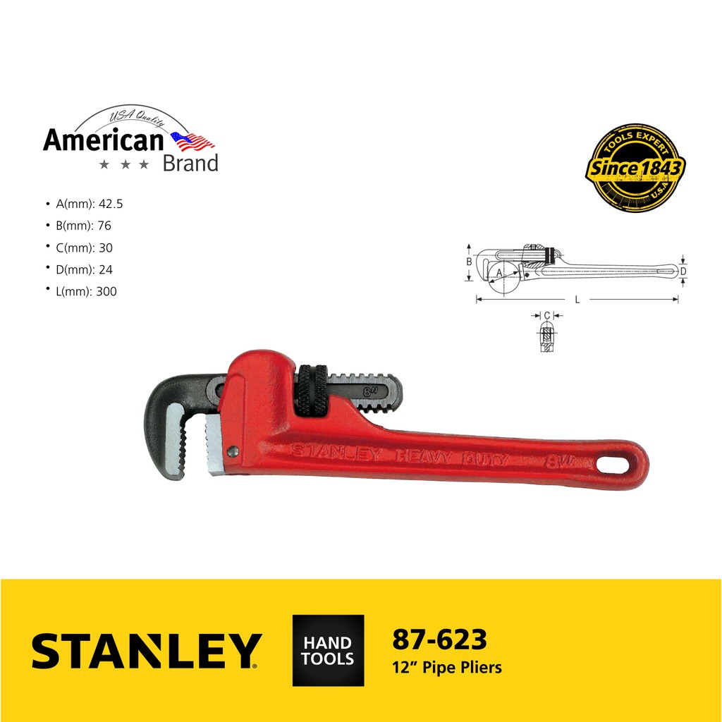 Stanley Pipe Wrench 12 Inches | Shopee Philippines