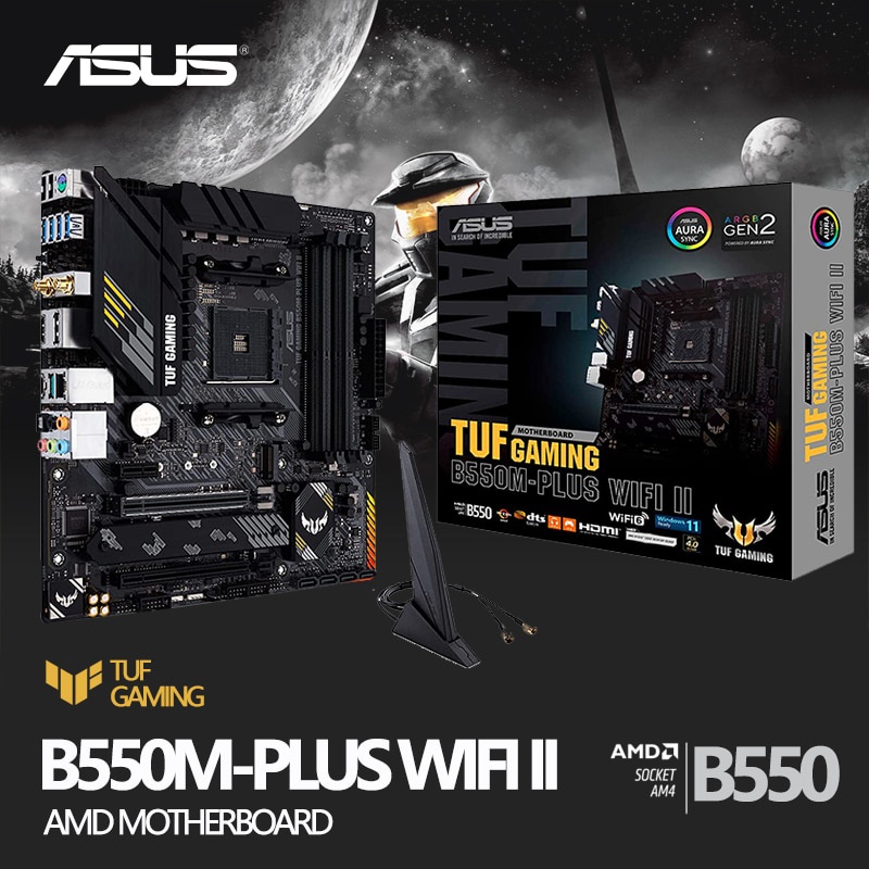 New ASUS TUF GAMING B550M PLUS (WI-FI) II Micro-ATX B550M Motherboard ...