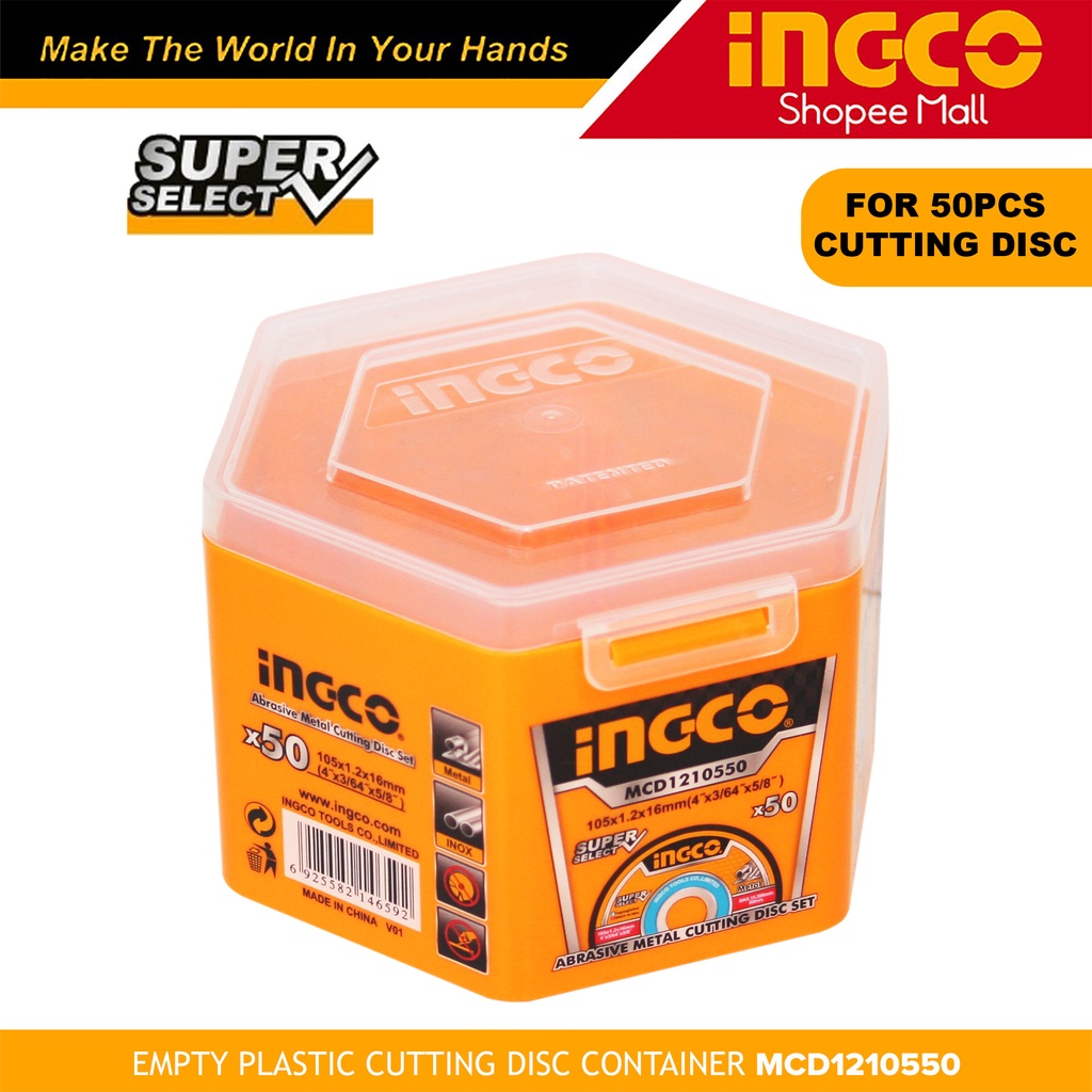 INGCO Empty Plastic Cutting Disc Container For 50pcs Cutting Disc INGCO ...