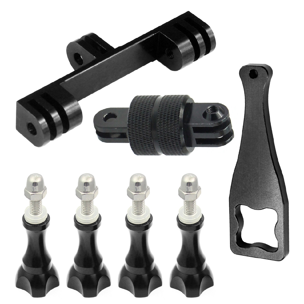 360 Swivel Tripod Mount Monopod Stand Double Holder w Long Screws for ...